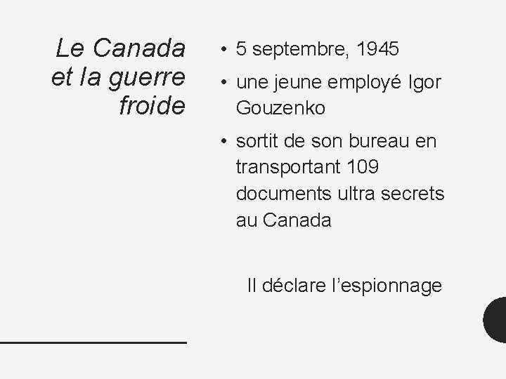 APRS LA DGM Le Canada et le plan