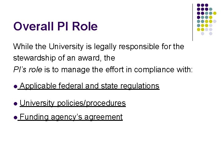 Managing your Grant Award Fiscal Responsibilities of Post