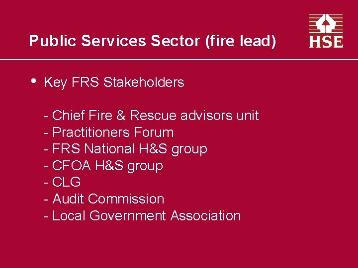 Health and Safety Executive An Inspector Calls Ian