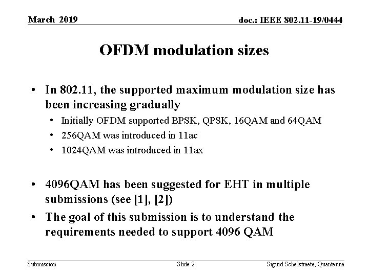 March 2019 doc IEEE 802 11 190444 Feasibility