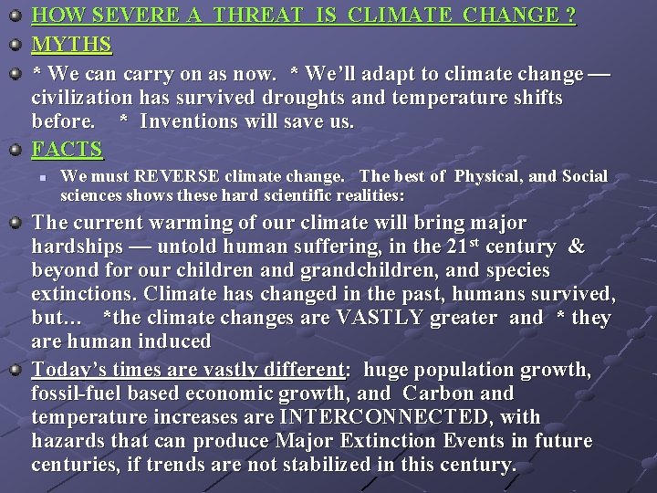 Climate Change Sustainable Development Truth Science Lies UNDERSTAND