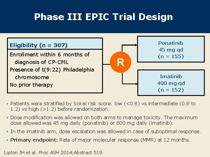 Epic A Phase 3 Trial of Ponatinib Compared