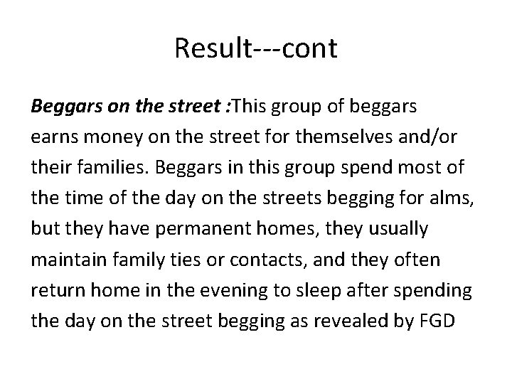 Street begging among the elderly Types Influencing factors