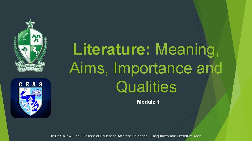 Literature Meaning Aims Importance and Qualities Module 1