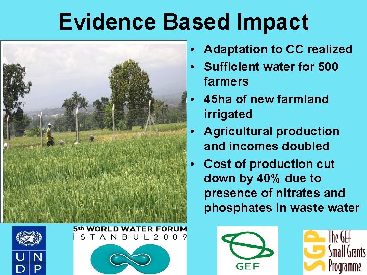 RECYCLING OF WASTE WATER FOR PADDY IRRIGATION FARMING