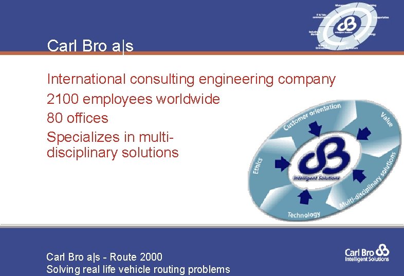 Carl Bro as International consulting engineering company 2100
