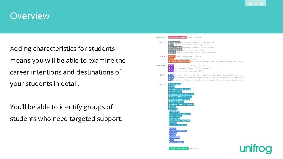 How to add Characteristics to students Overview Adding