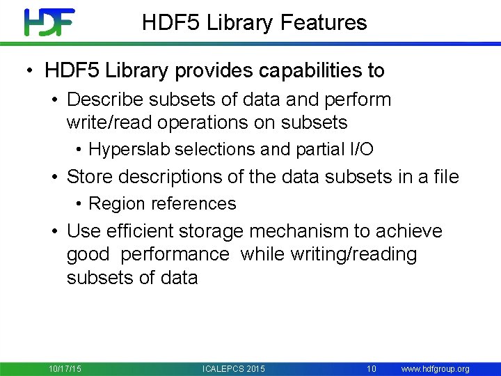 The HDF Group HDF 5 vs Other Binary