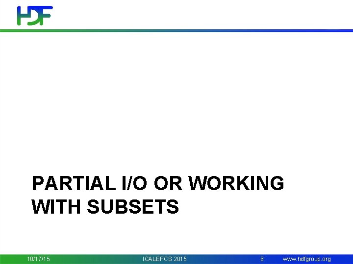 The HDF Group HDF 5 vs Other Binary