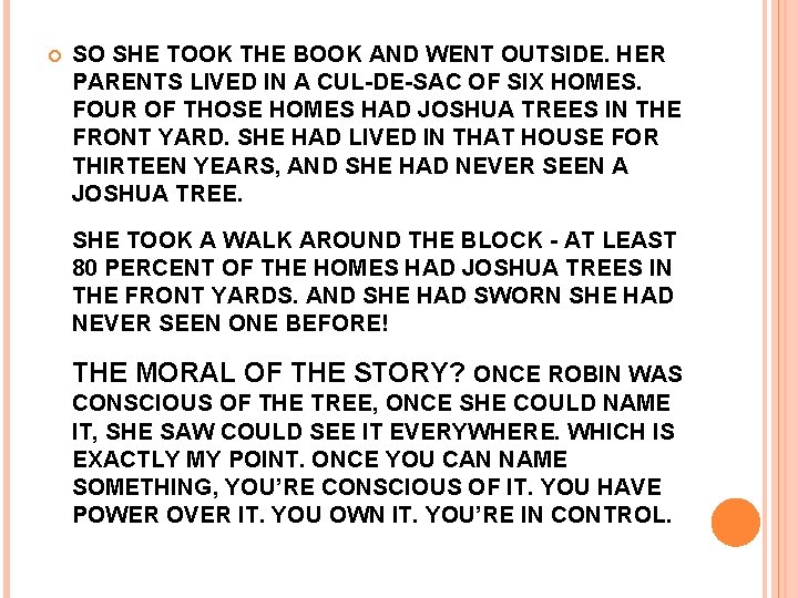 PRINCIPLES OF EFFECTIVE DESIGN THE JOSHUA TREE EPIPHANY