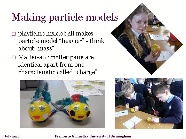 School Engagement with Particle Physics Francesco Gonnella Cristina