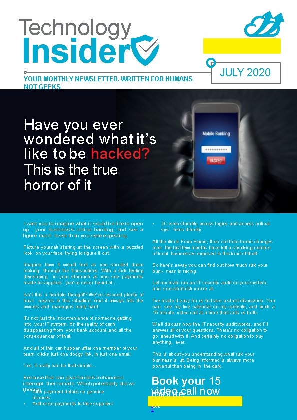 Technology Insider YOURLOG O YOUR MONTHLY NEWSLETTER WRITTEN