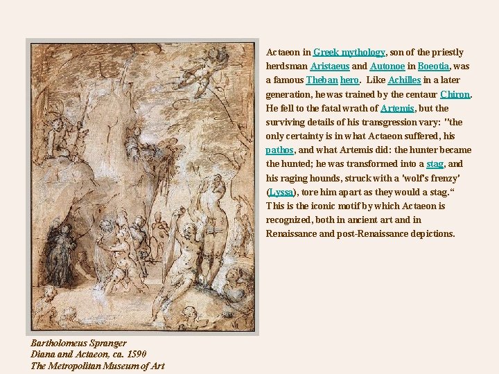 Actaeon in Greek mythology son of the priestly