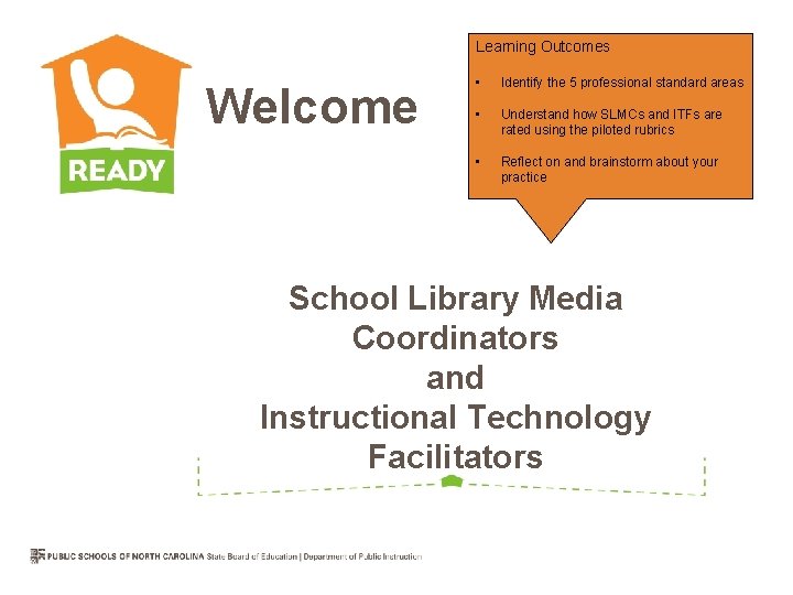 Learning Outcomes Welcome Identify the 5 professional standard