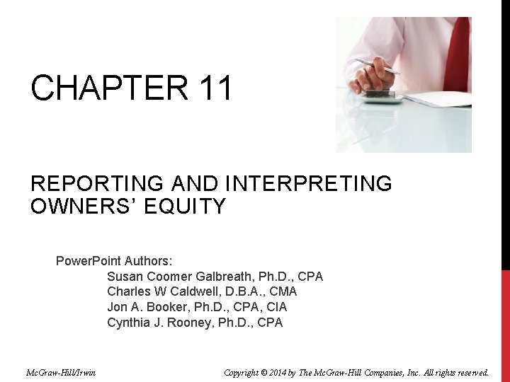 CHAPTER 11 REPORTING AND INTERPRETING OWNERS EQUITY Power