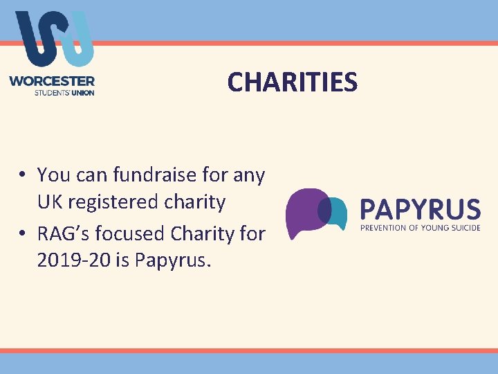 FUNDRAISING FOR CHARITY AND YOUR CLUB AIMS OF