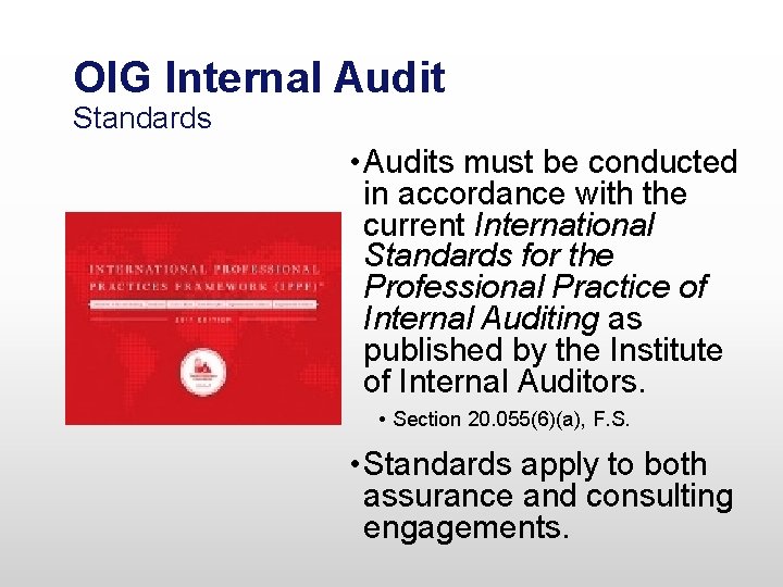 Office of Inspector General OIG Internal Audit Unit