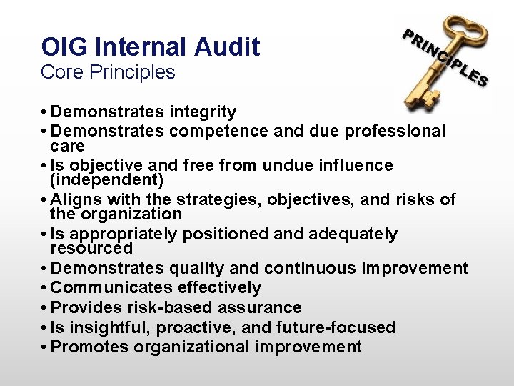 Office of Inspector General OIG Internal Audit Unit
