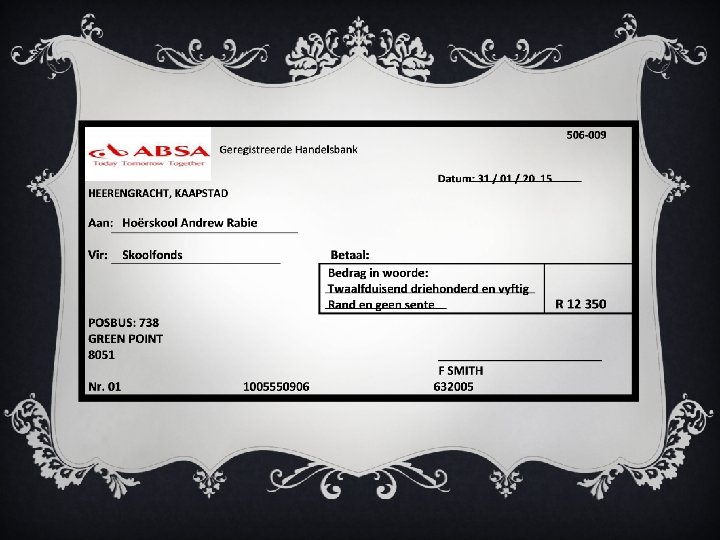 BANKREKENINGSTATE Eenheid 2 DIE VERSKILLENDE SOORTE BANKREKENINGS ...