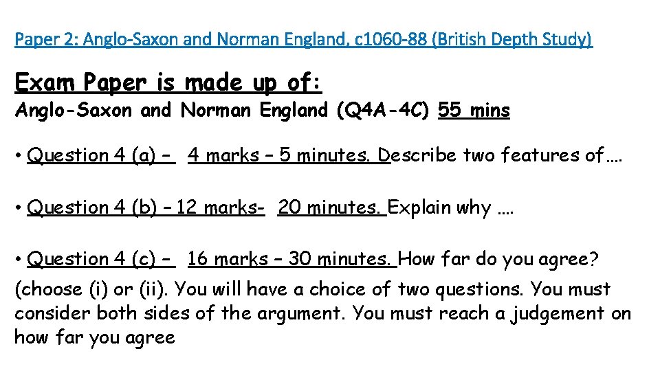 Paper 2 AngloSaxon and Norman England c 1060