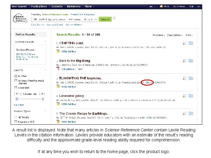 Tutorial Science Reference Center support ebsco com Welcome