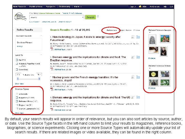 Tutorial Science Reference Center support ebsco com Welcome