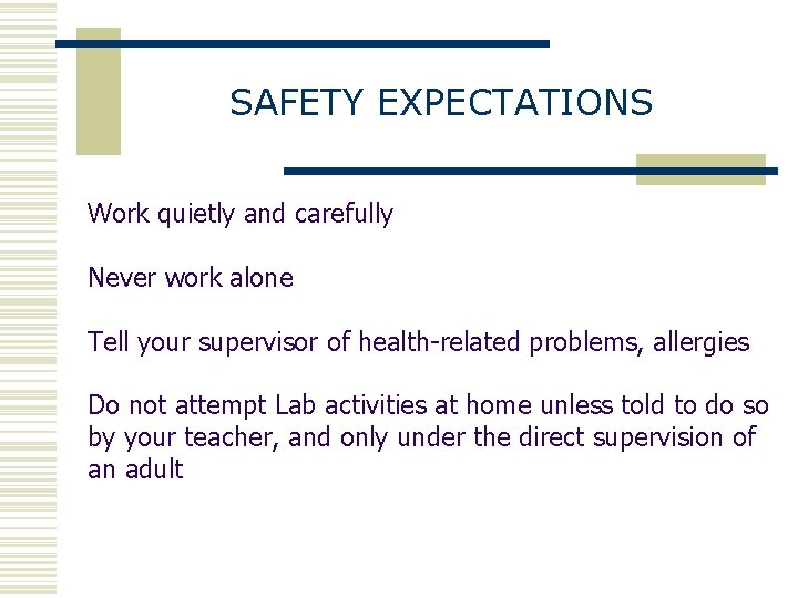 SAFETY IN THE SCIENCE LAB KNOW AND IDENTIFY