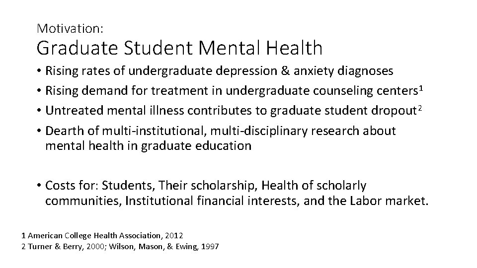 Mental Health in Graduate Education What Faculty Friends