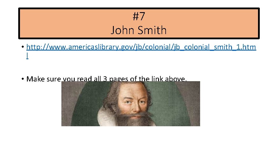 1 Why a Settlement http teachingushistory orglessonscolhisbgnotes html
