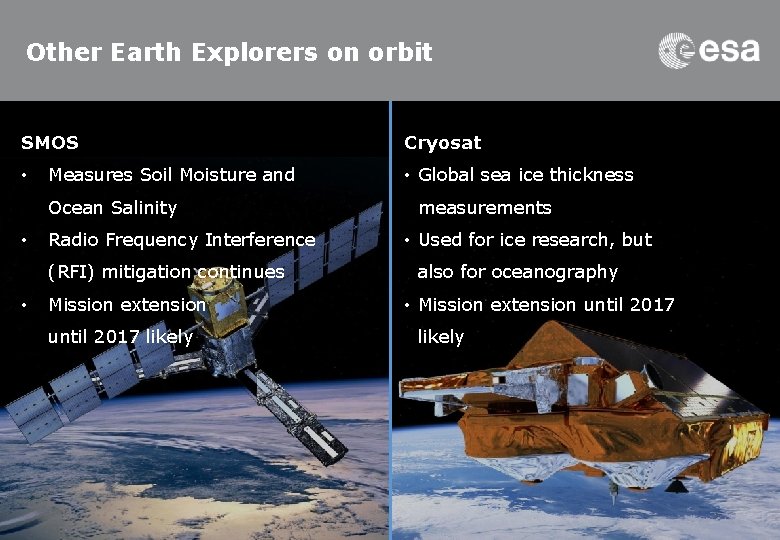 ESAs Earth Observation Programme Selected Elements CEOS Plenary