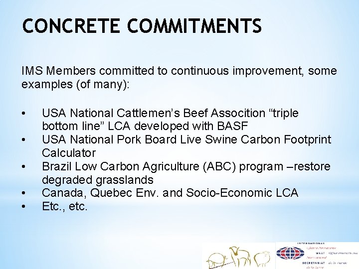 IMS Member Commitments Jurgen Preugschas IMS Executive Committee