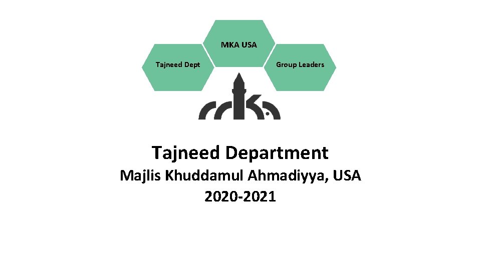 MKA USA Tajneed Dept Group Leaders Tajneed Department
