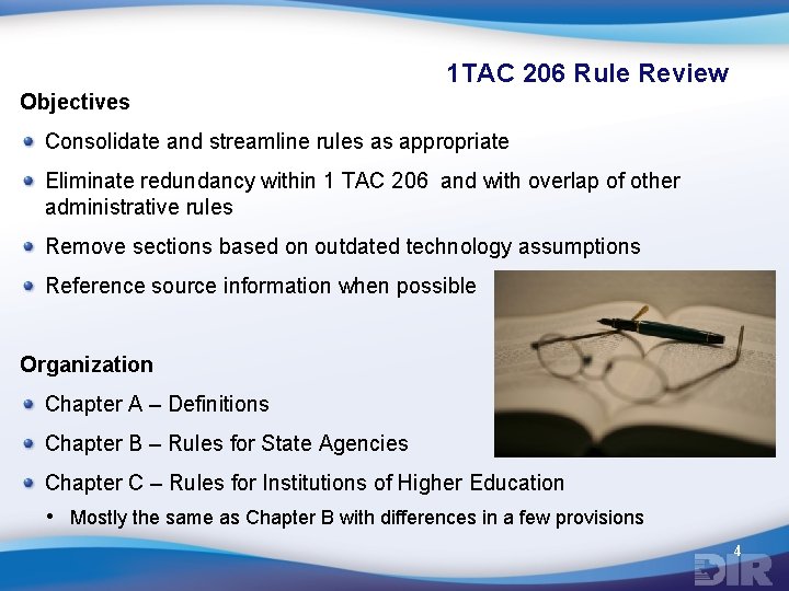 Updates to Texas Administrative Code 1 TAC 206