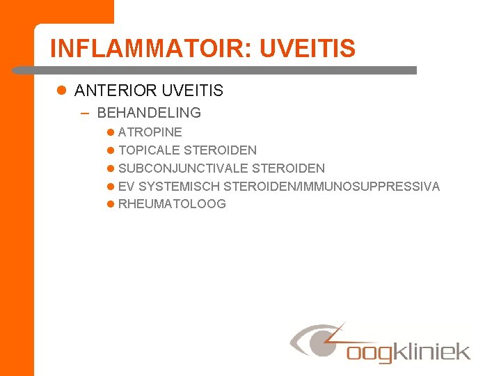 OOGAANDOENINGEN BIJ RHEUMATOIDE ARTHRITIS Dr K Vanhoucke Oogarts