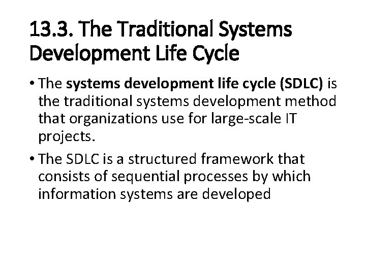 SISTEM INFORMASI PRODUKSI Chapter Outline 13 1 Planning
