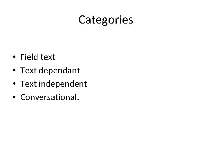 Speaker Recognition By Afshan Hina Overview What is