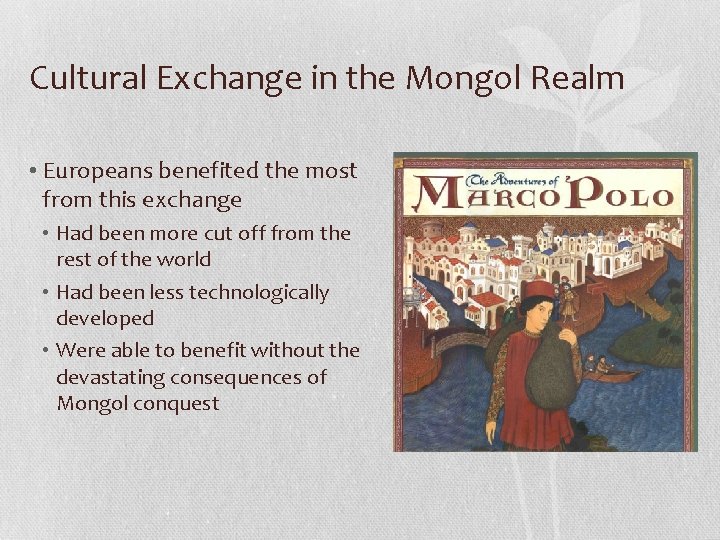 THE MONGOL EMPIRE AS A EURASIAN NETWORK AP