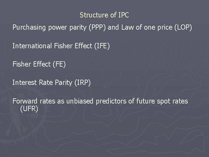 International Parity Conditions By Madam Zakiah Hassan 9