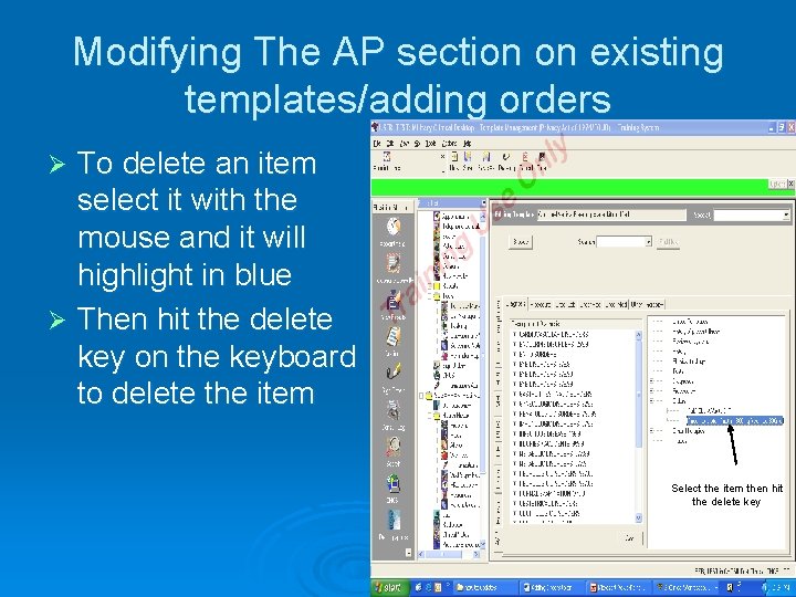 Modifying The AP section on existing templatesadding orders