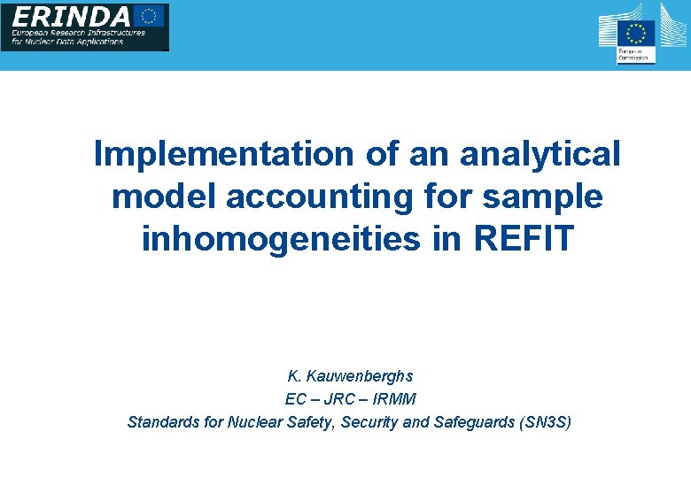Implementation of an analytical model accounting for sample
