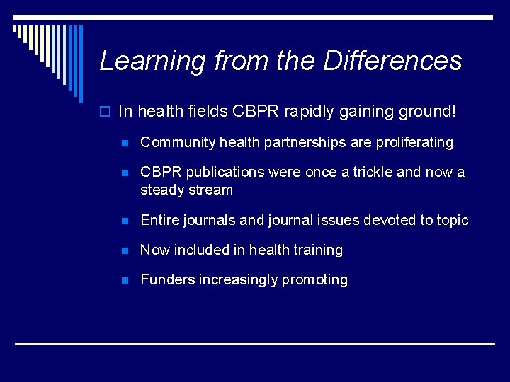 The Many Approaches to CBPR Learning from the