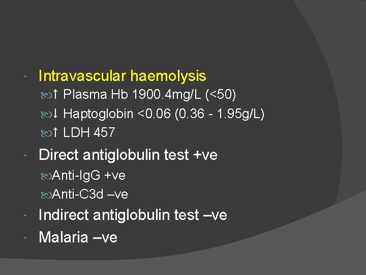 Hemolytic anemia and Bacillus cereus septicemia in a