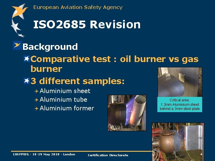 European Aviation Safety Agency ISO 2685 Revision Fire