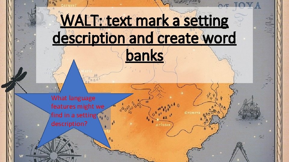WALT text mark a setting description and create