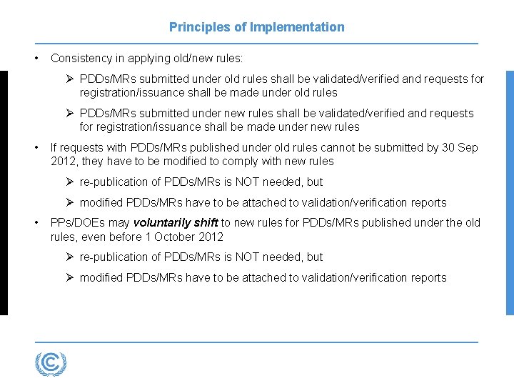 CDM Project Cycle calibration 1 st Sustainable Development
