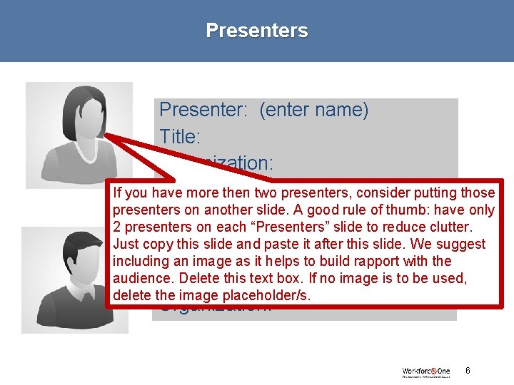 Welcome to Workforce 3 One Webinar Title U