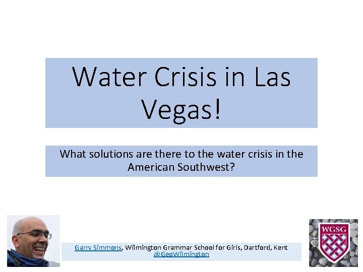 Water Crisis in Las Vegas What solutions are