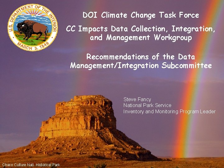 DOI Climate Change Task Force CC Impacts Data