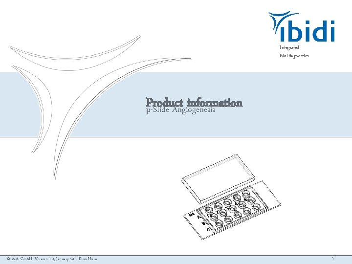 Integrated Bio Diagnostics Product information Slide Angiogenesis ibidi