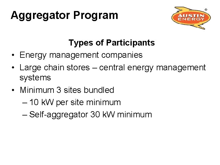 Austin Energys Renewable Energy and Demand Side Management